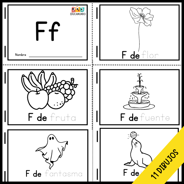 Dibujo De La Letra F Letra F Del Alfabeto De Las Llamas Ilustraciones