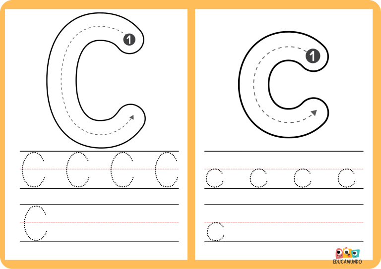Trazo de la letra C FICHAS GRATUITAS