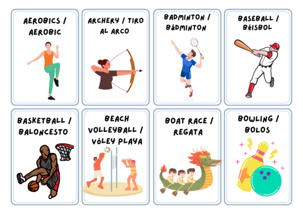 Deportes en inglés Fichas Vocabulario