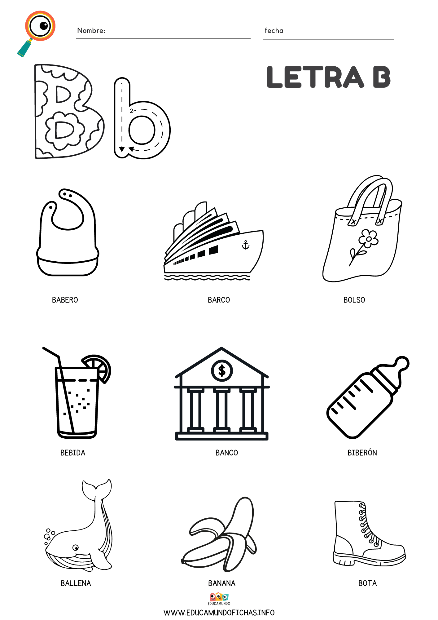 Dibujos Con La Letra B Educamundo
