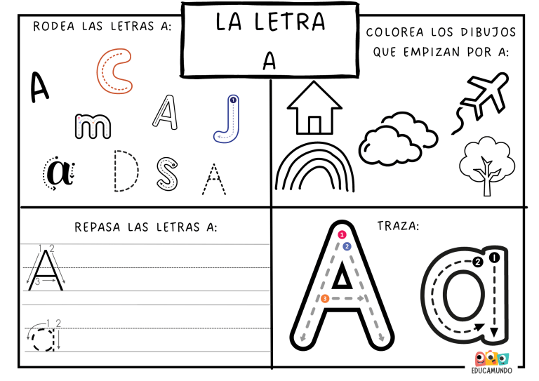 Trazo de la letra A Fichas Gratis | EducaMundo