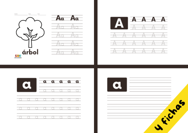 Trazo de la letra A Fichas Gratis | EducaMundo