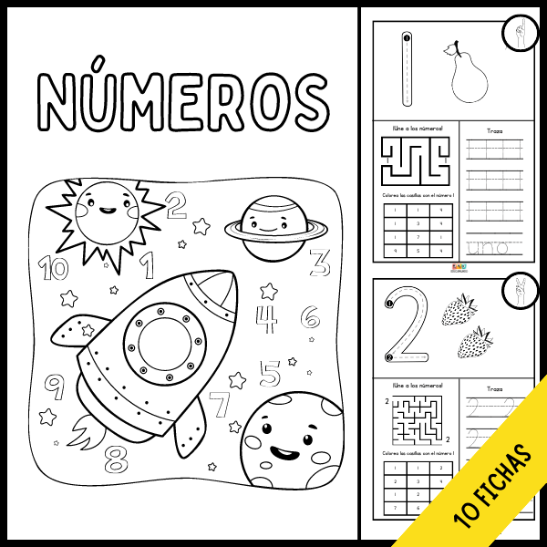Actividades para Números del 1 al 10 en Español