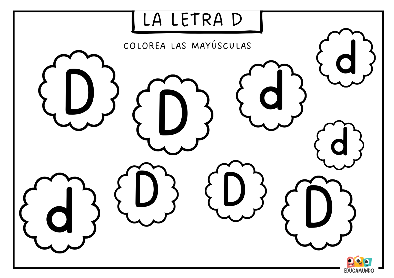 Trazo de la letra D FICHAS GRATUITAS