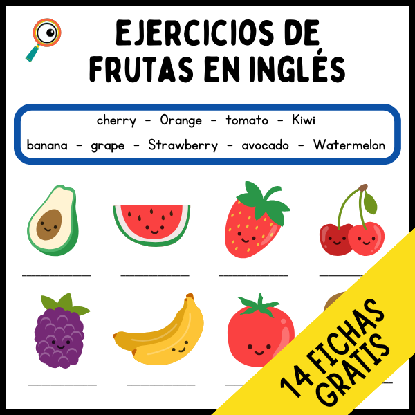 Frutas Y Verduras Para Colorear En Ingles