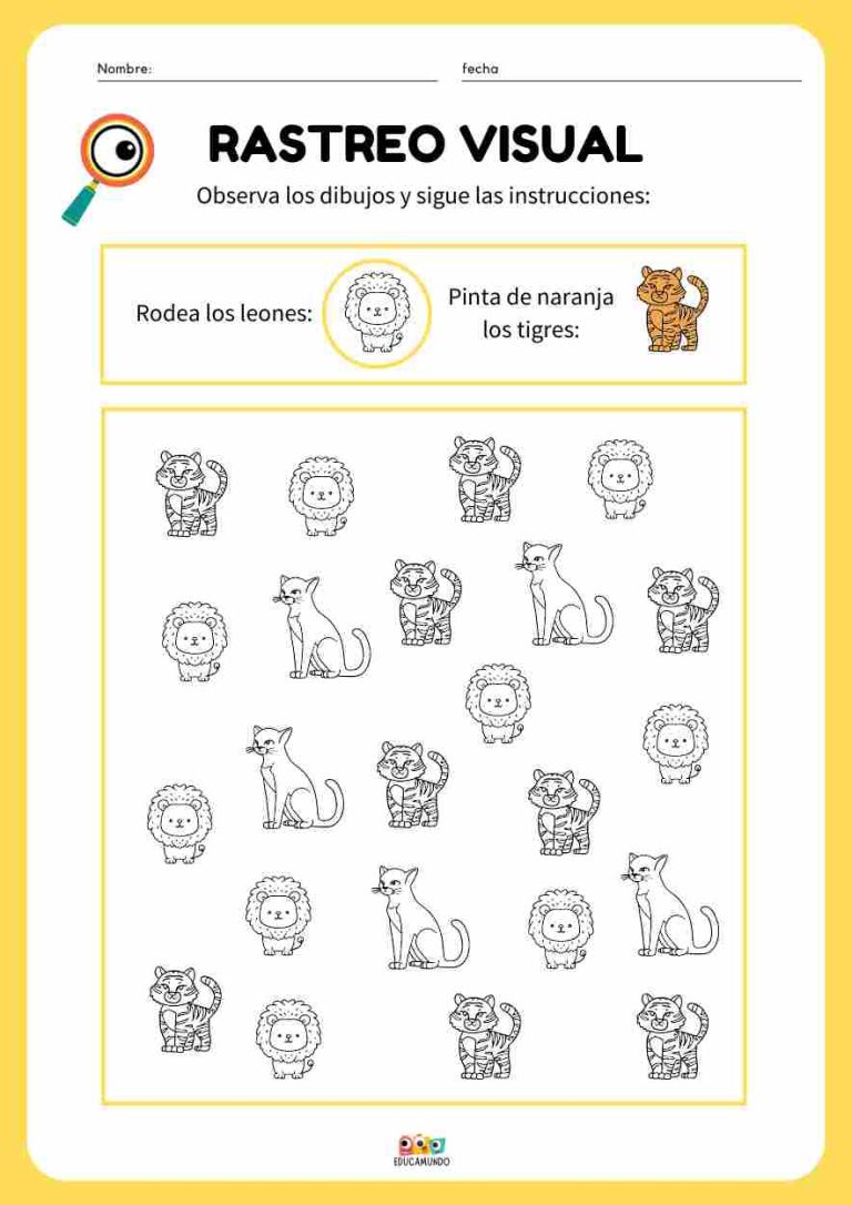 Rastreo Visual Fichas descargables