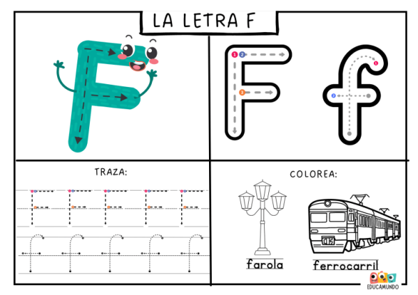 Trazo Letra F: Actividades preescolar