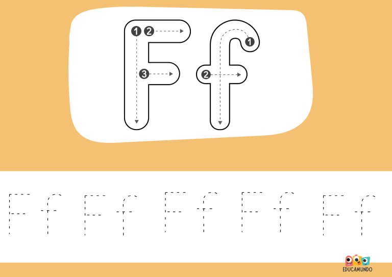 Trazo Letra F: Actividades preescolar