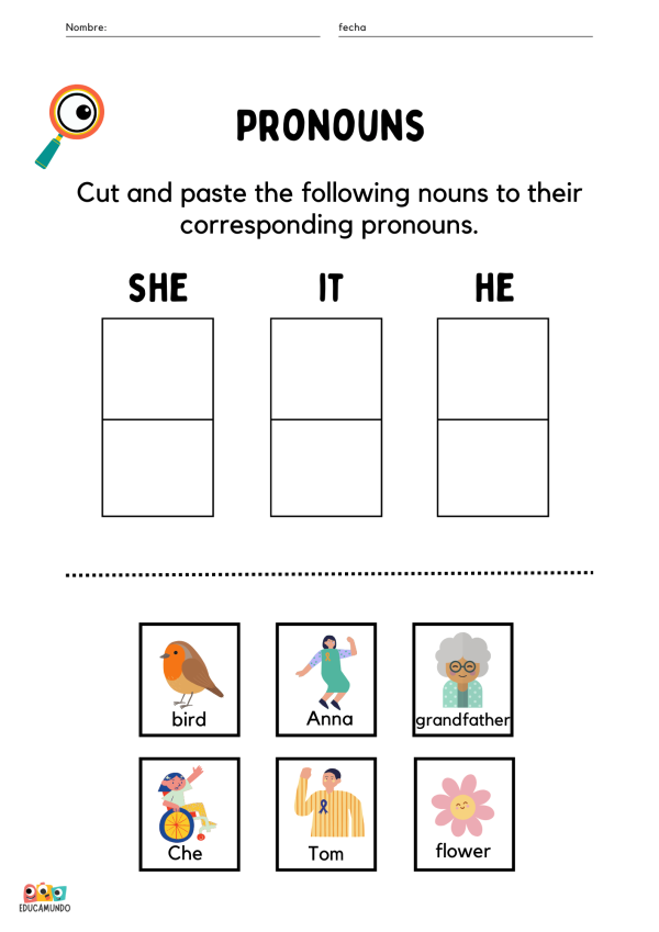 Pronombres personales en inglés ejercicios