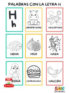 Palabras Con H Para Niños Juegos Con Palabras De La Letra H
