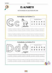Hojas De Trabajo Para Trazar Letras Mayúsculas