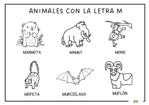 Letra M Para Colorear
