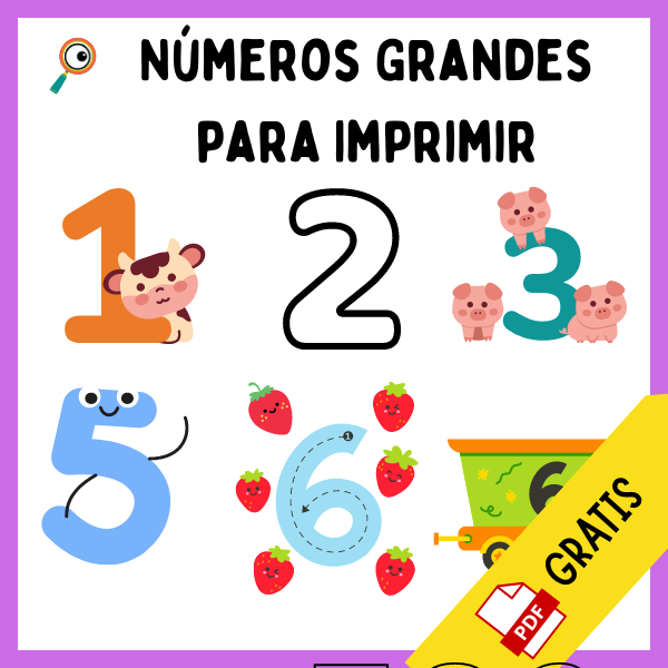 Números Grandes Recortables Para Imprimir