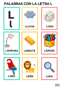 Palabras con la letra L - Pdf gratis | EducaMundo