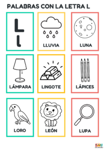 Palabras con la letra L - Pdf gratis | EducaMundo