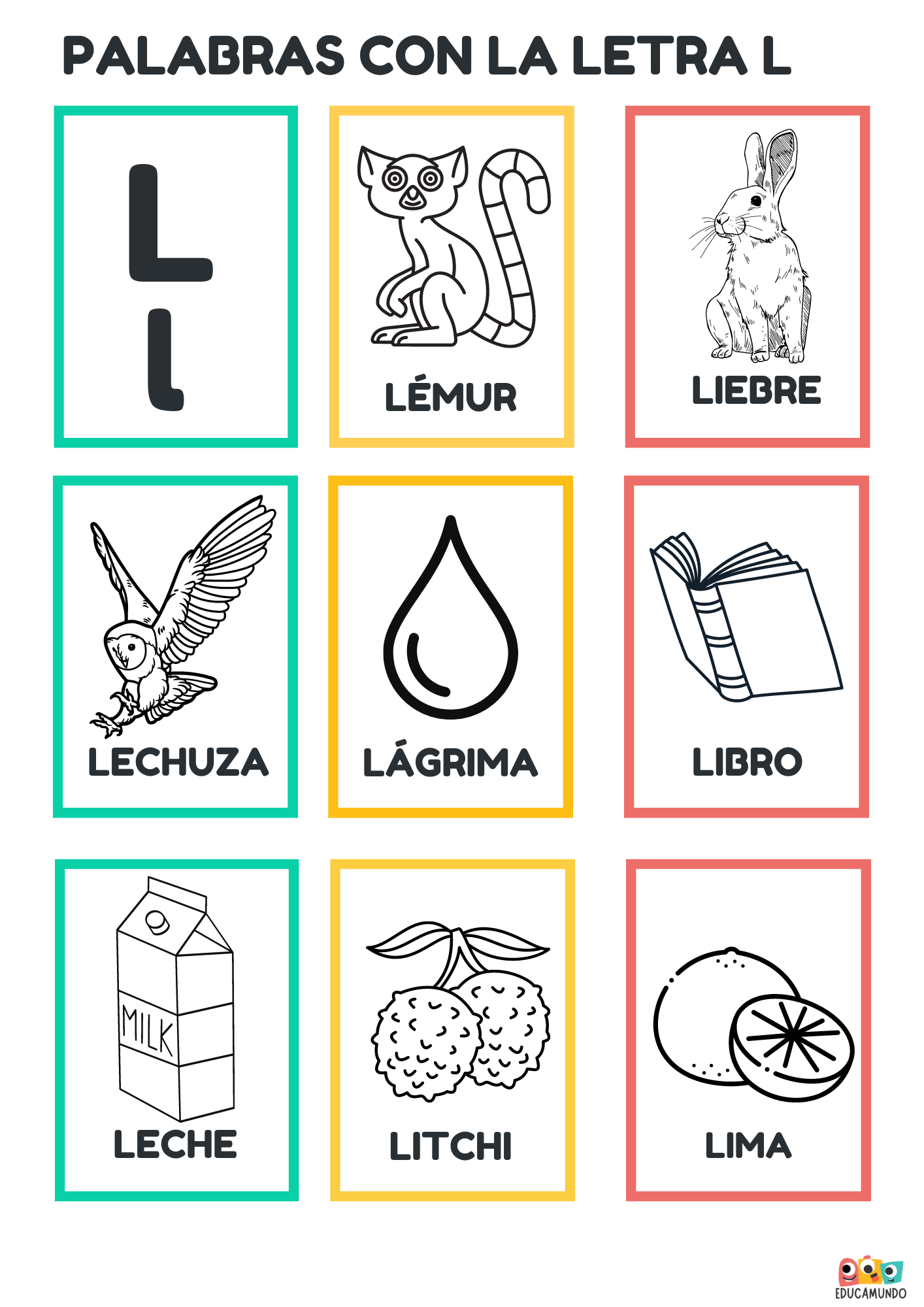 Palabras con la letra L - Pdf gratis | EducaMundo