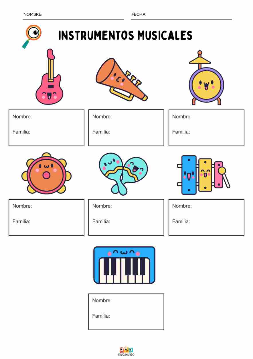 Instrumentos Musicales: Fichas y Actividades - Veganolas