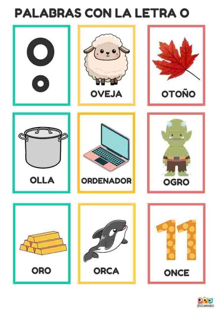 Palabras con la letra O - Veganolas
