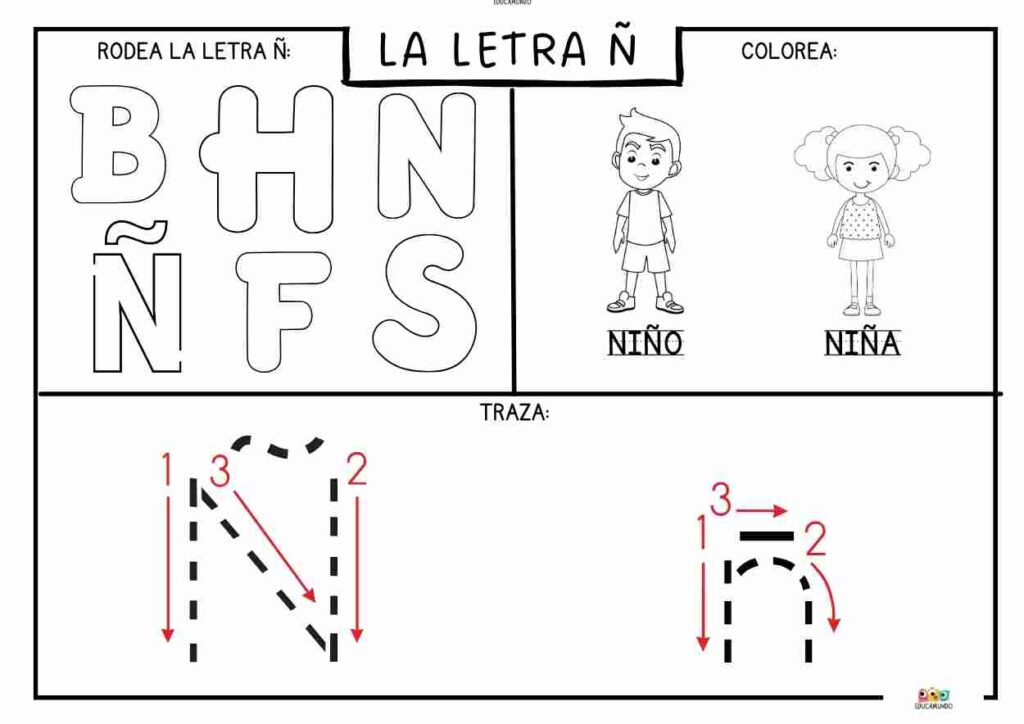 Trazo de la Letra Ñ - EducaMundo