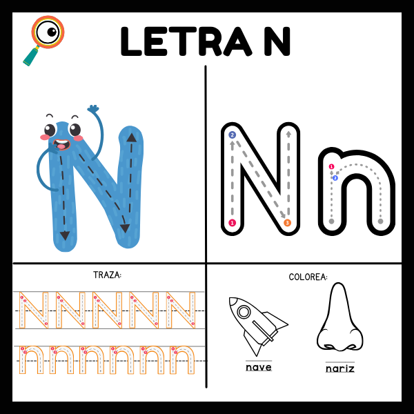 Letra N Minuscula Letras En Mayúscula