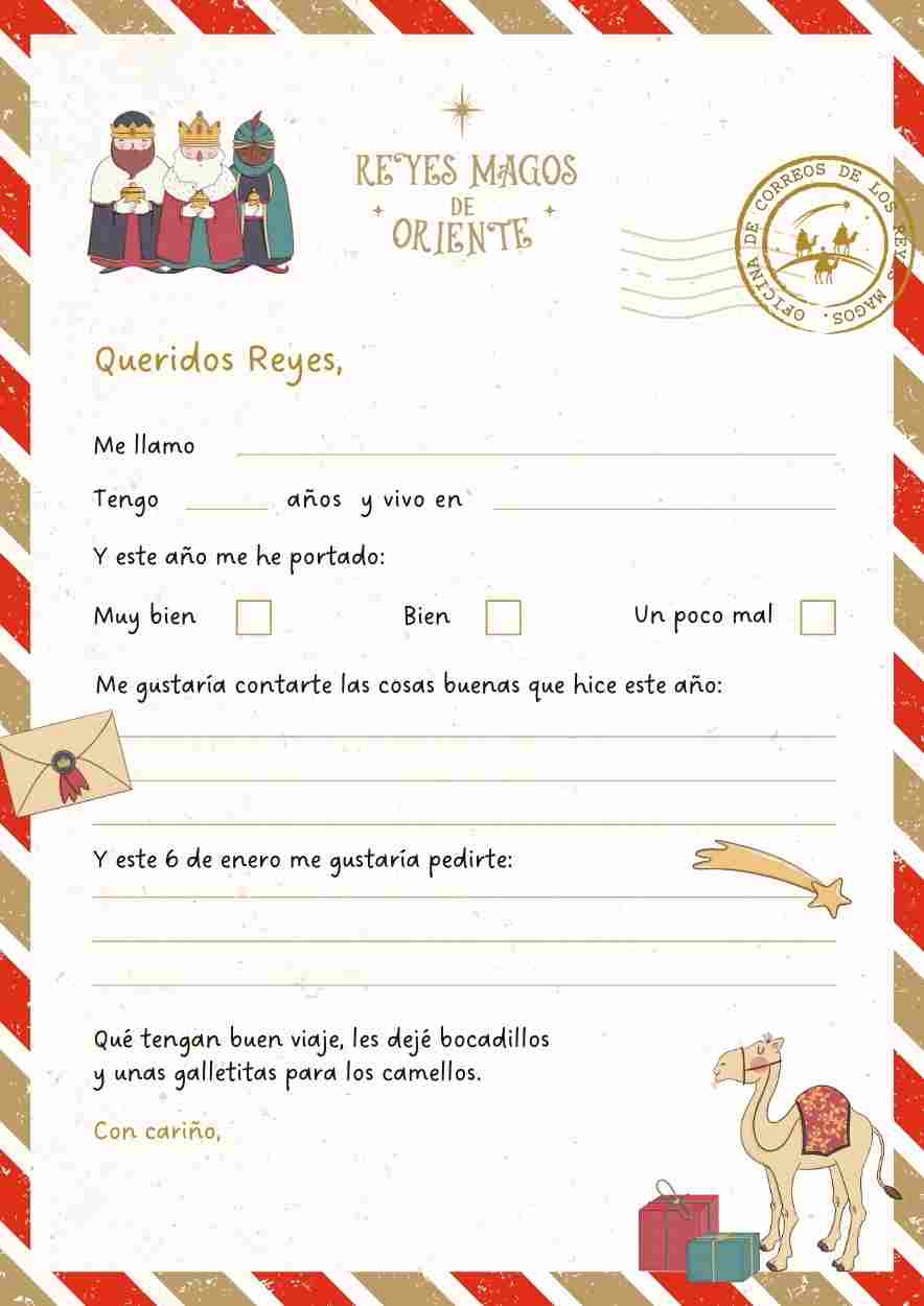 Carta Reyes Magos Gratis PDF | EducaMundo