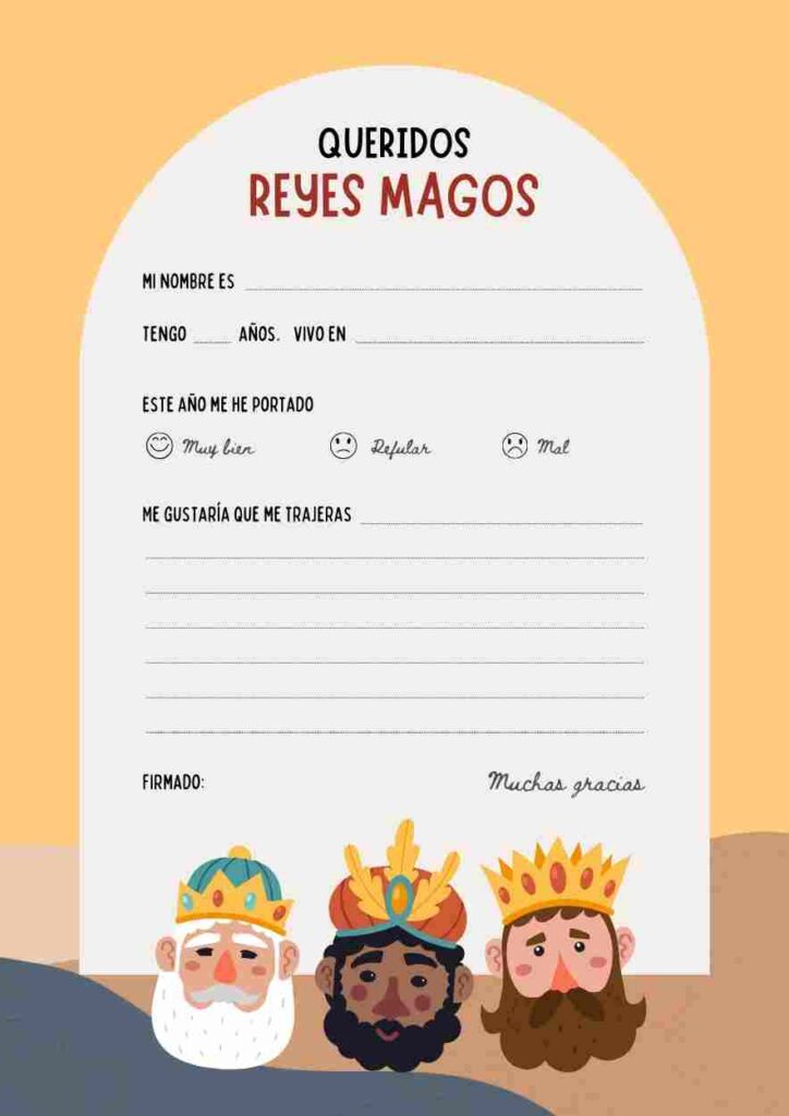 Carta Reyes Magos Gratis PDF - EducaMundo