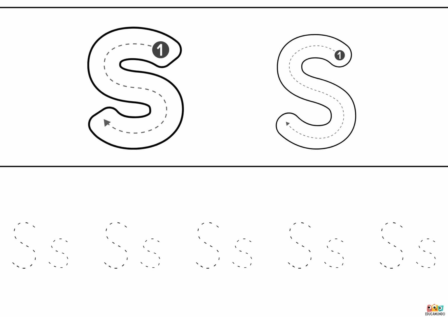 Trazo de la letra S - EducaMundo