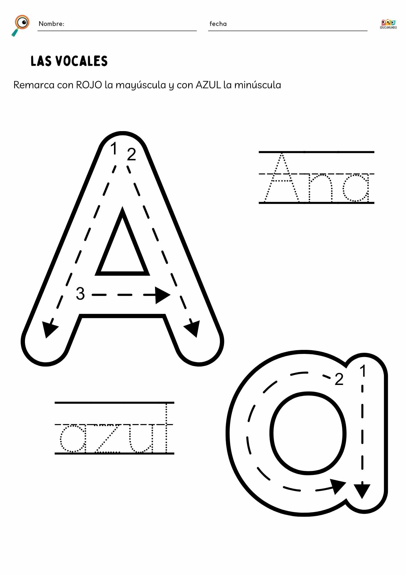 Ejercicios para reconocer las vocales - EducaMundo