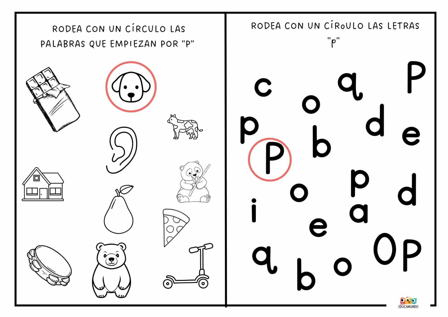Trazo de la Letra P - EducaMundo