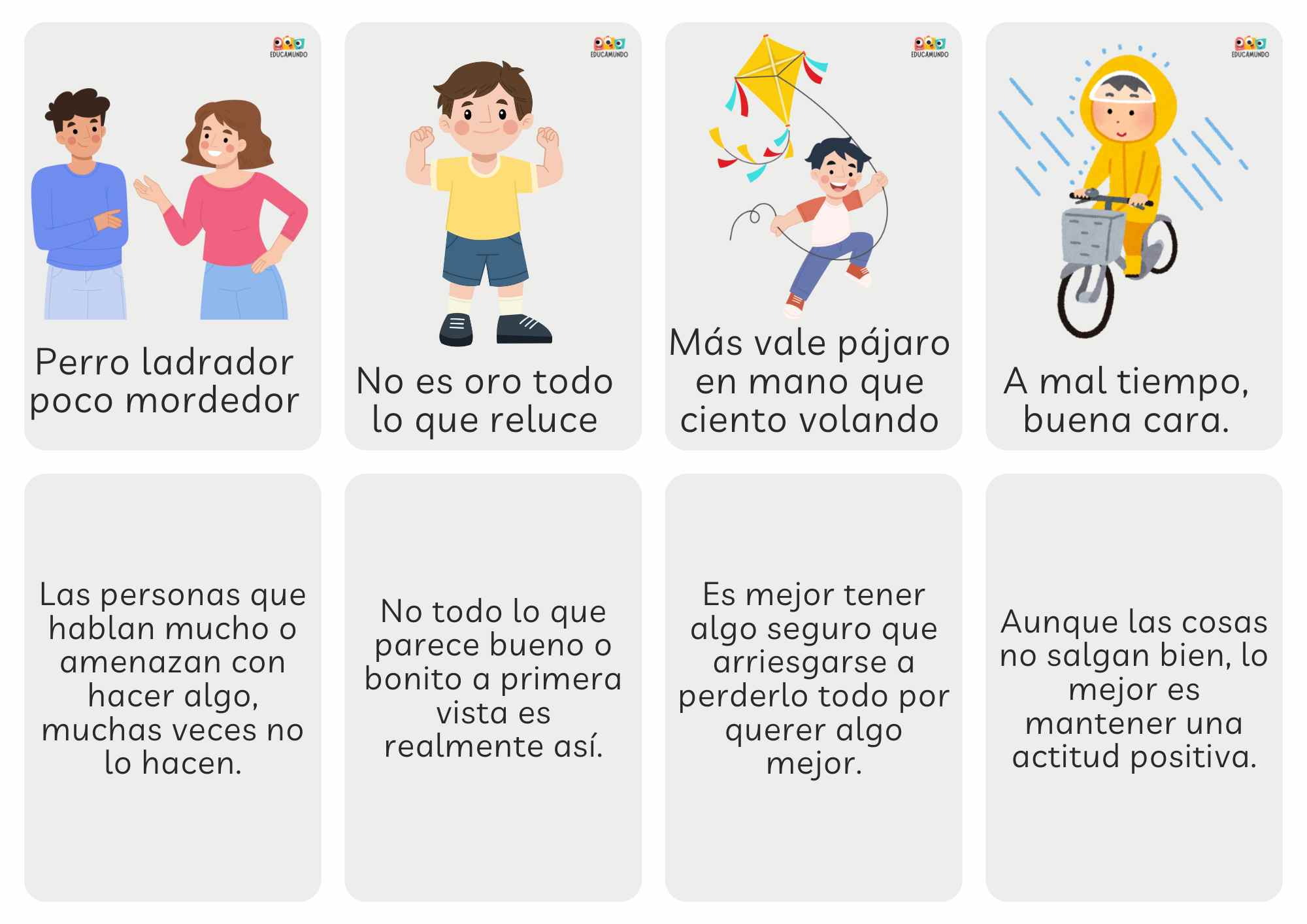 Refranes con dibujos - EducaMundo