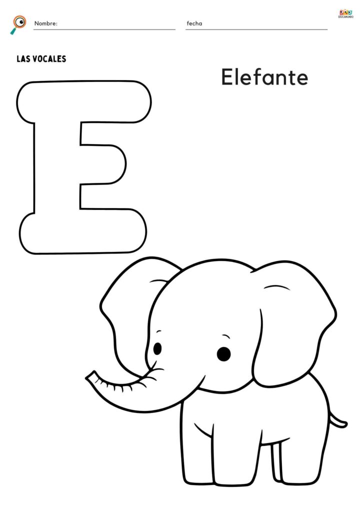 Vocales para Colorear - EducaMundo
