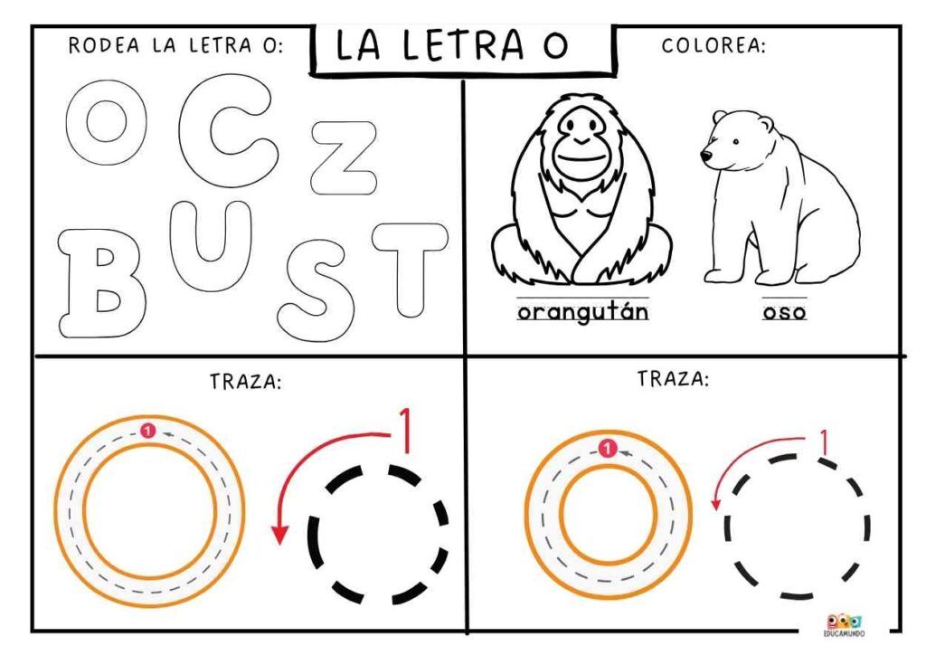 Trazo de la Letra O - EducaMundo