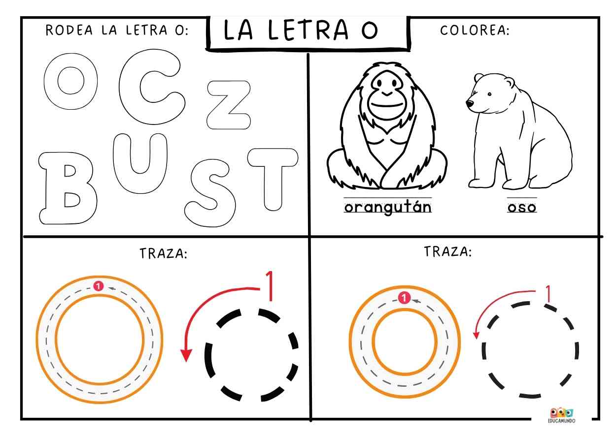 Trazo de la Letra O | EducaMundo