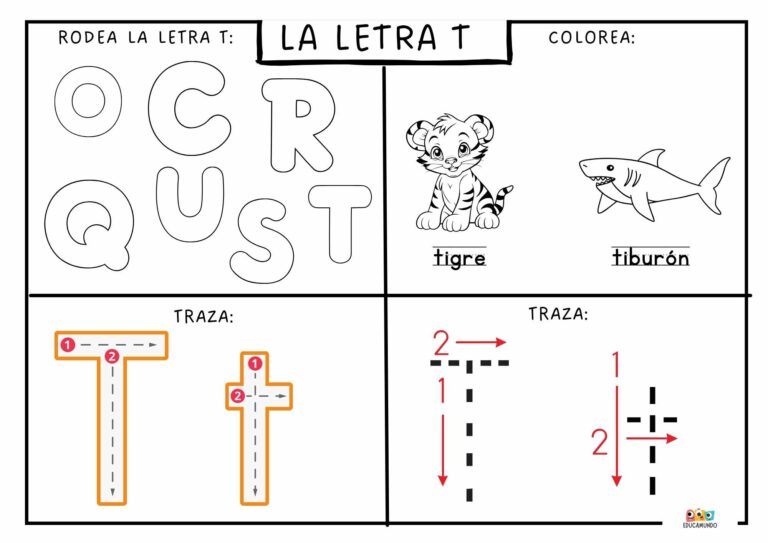 Trazo de la letra T - EducaMundo