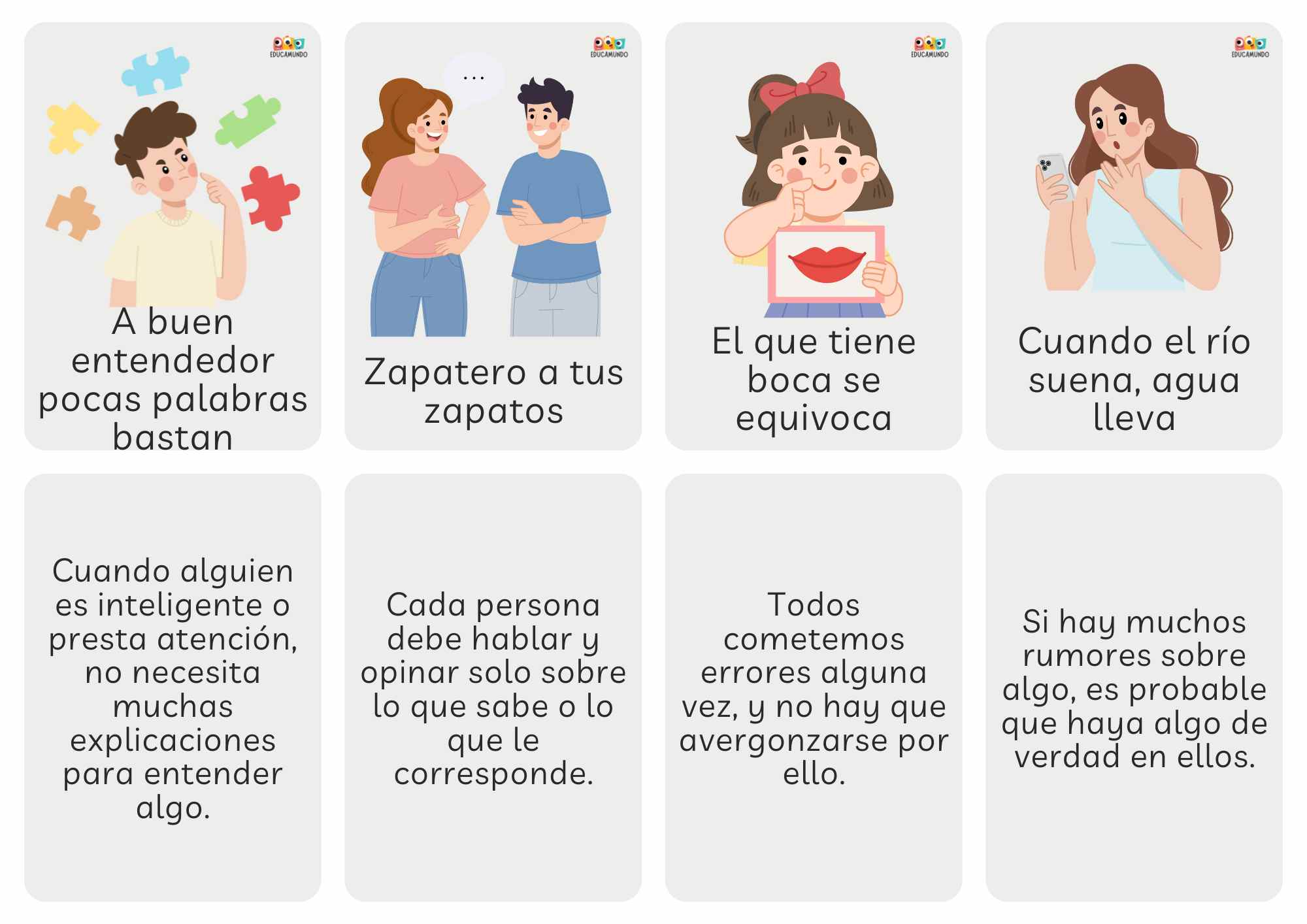 Refranes con dibujos | EducaMundo
