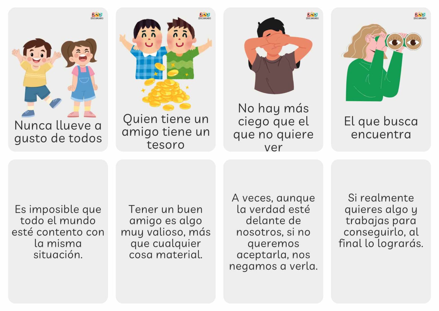 Refranes con dibujos - EducaMundo