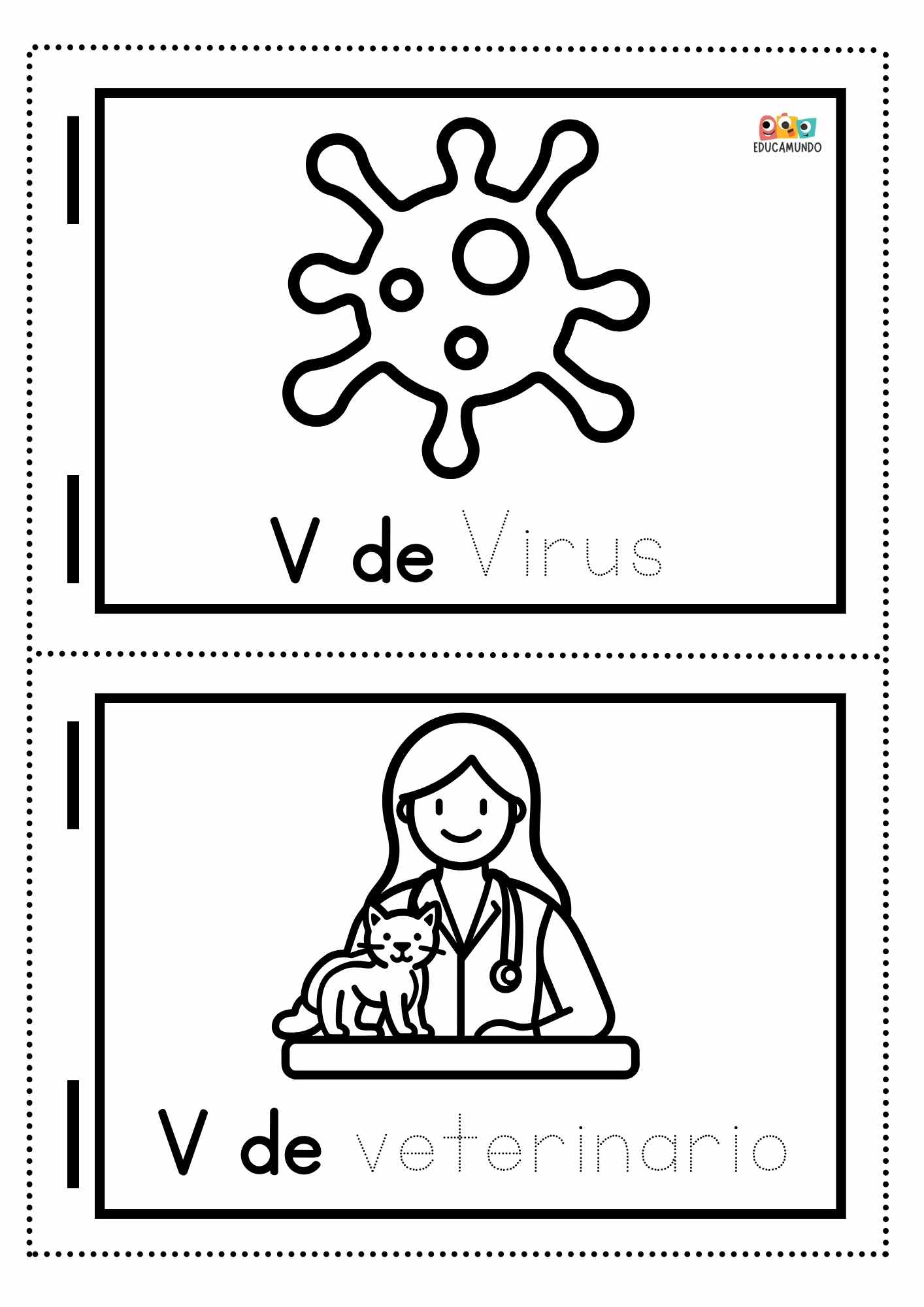Dibujos con la letra V - Veganolas
