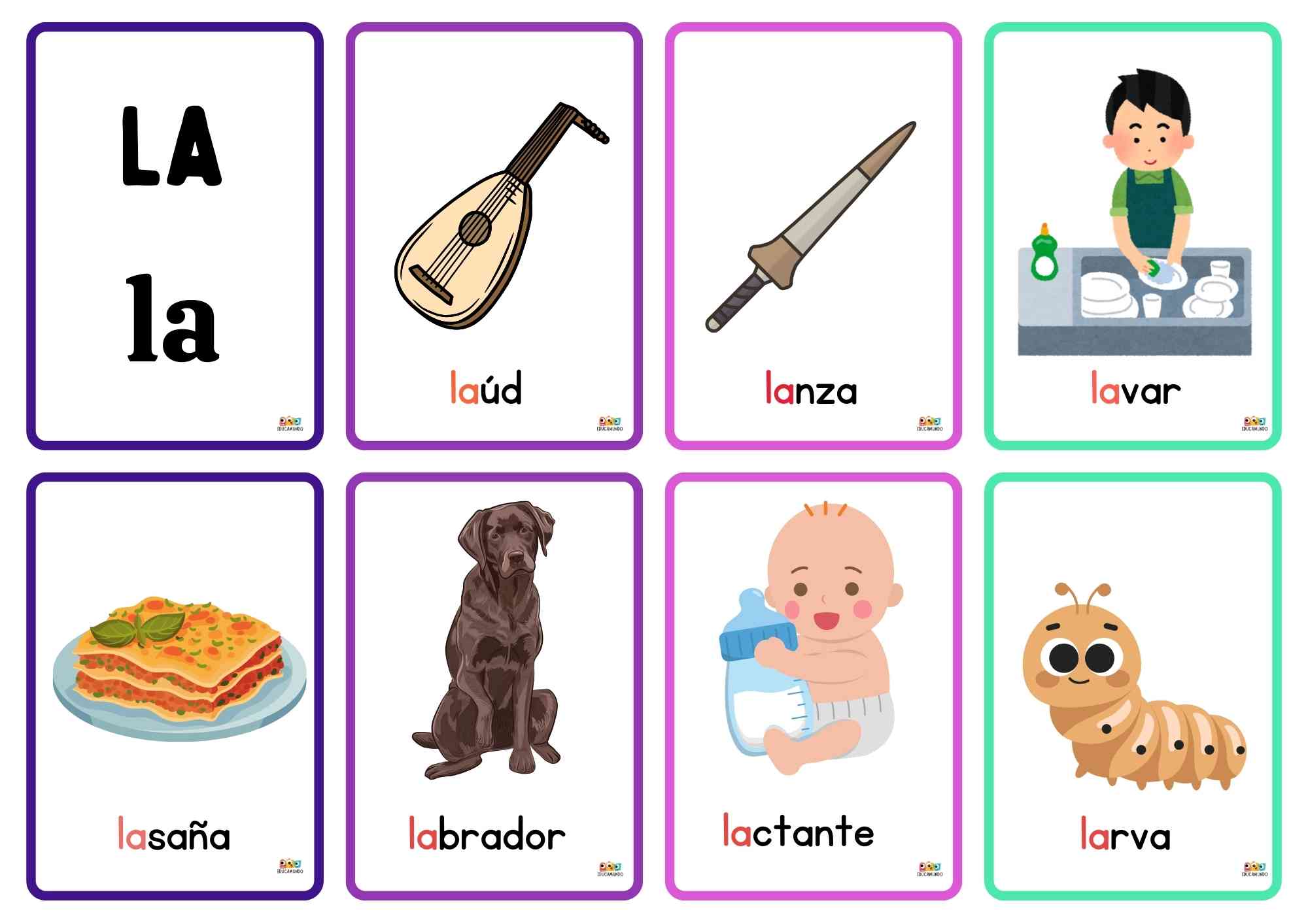 Palabras con La, Le, Li, Lo y Lu | EducaMundo