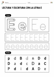 Actividades De La Letra E Descarga Aquí Actividades Con La Letra L