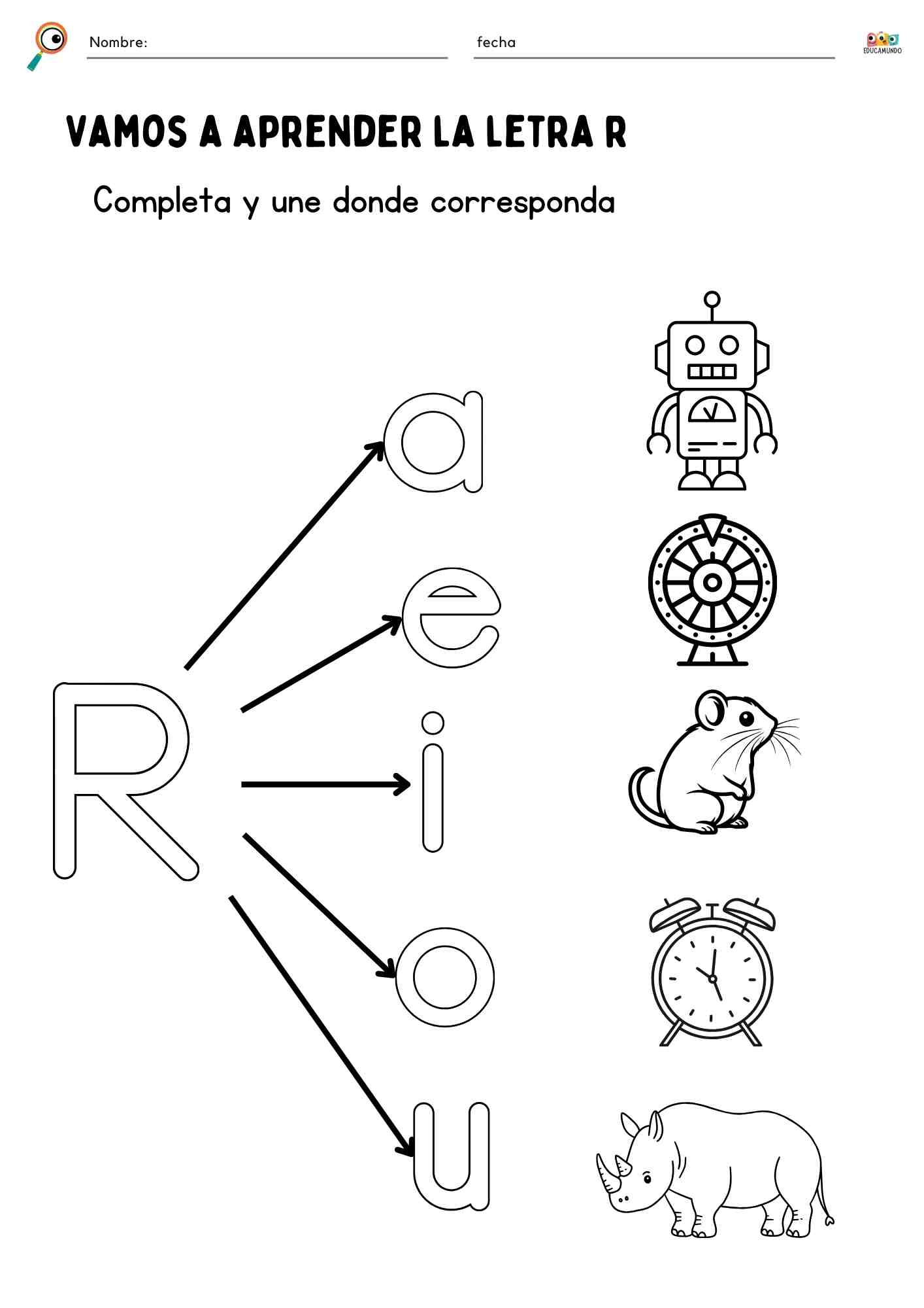 Lectoescritura actividades con la letra R | EducaMundo