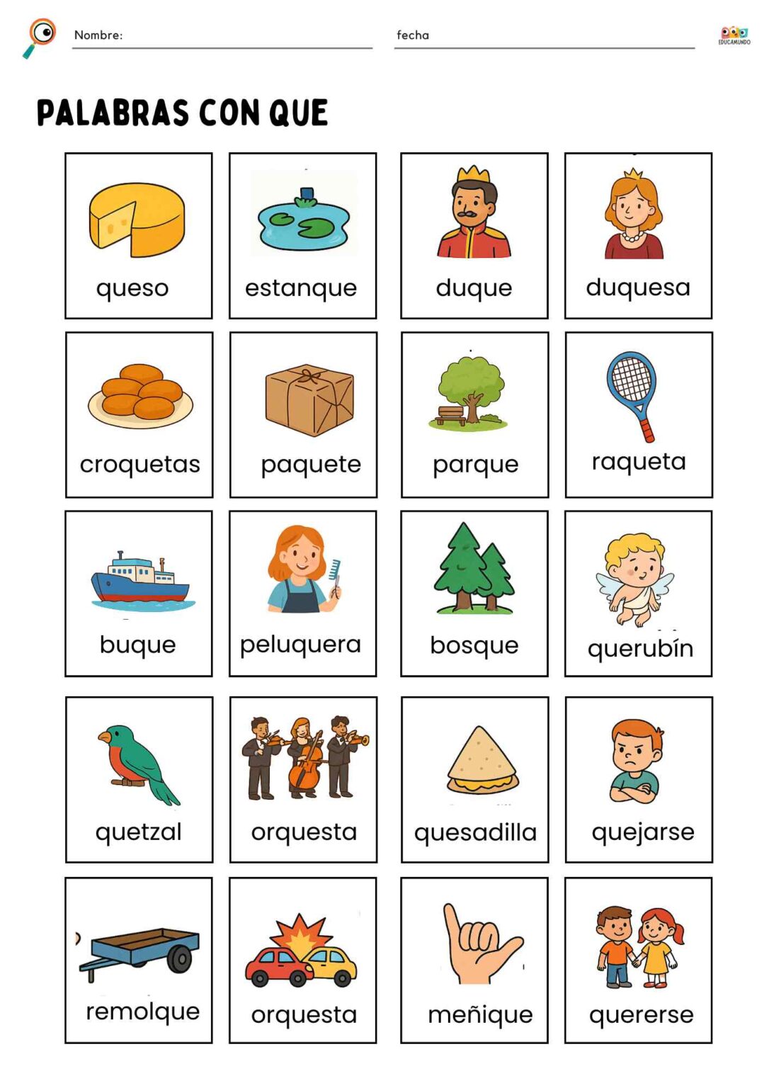 Palabras con Que | EducaMundo