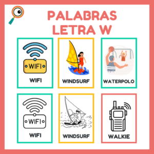 Palabras Con W Para Niños Juego Educativo A Juego Para Niños Con