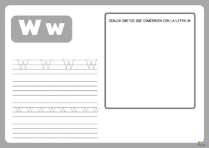 Letra W Para Imprimir